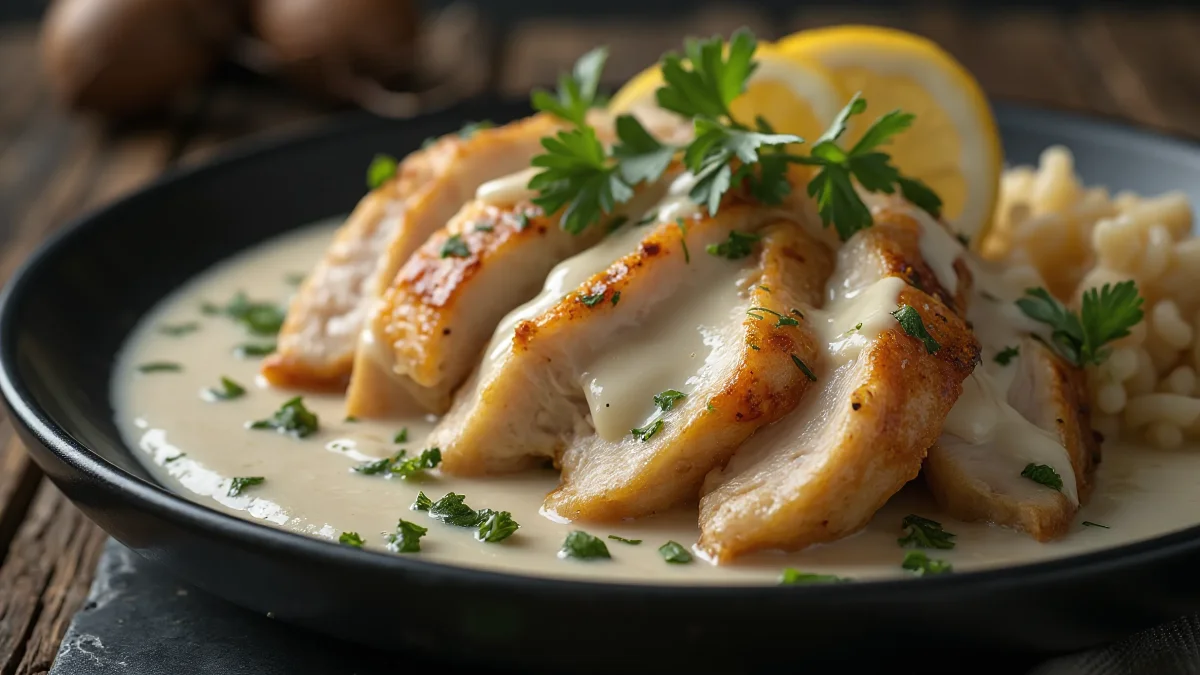 Chicken Breast with Creamy Dill Sauce - Flavelo