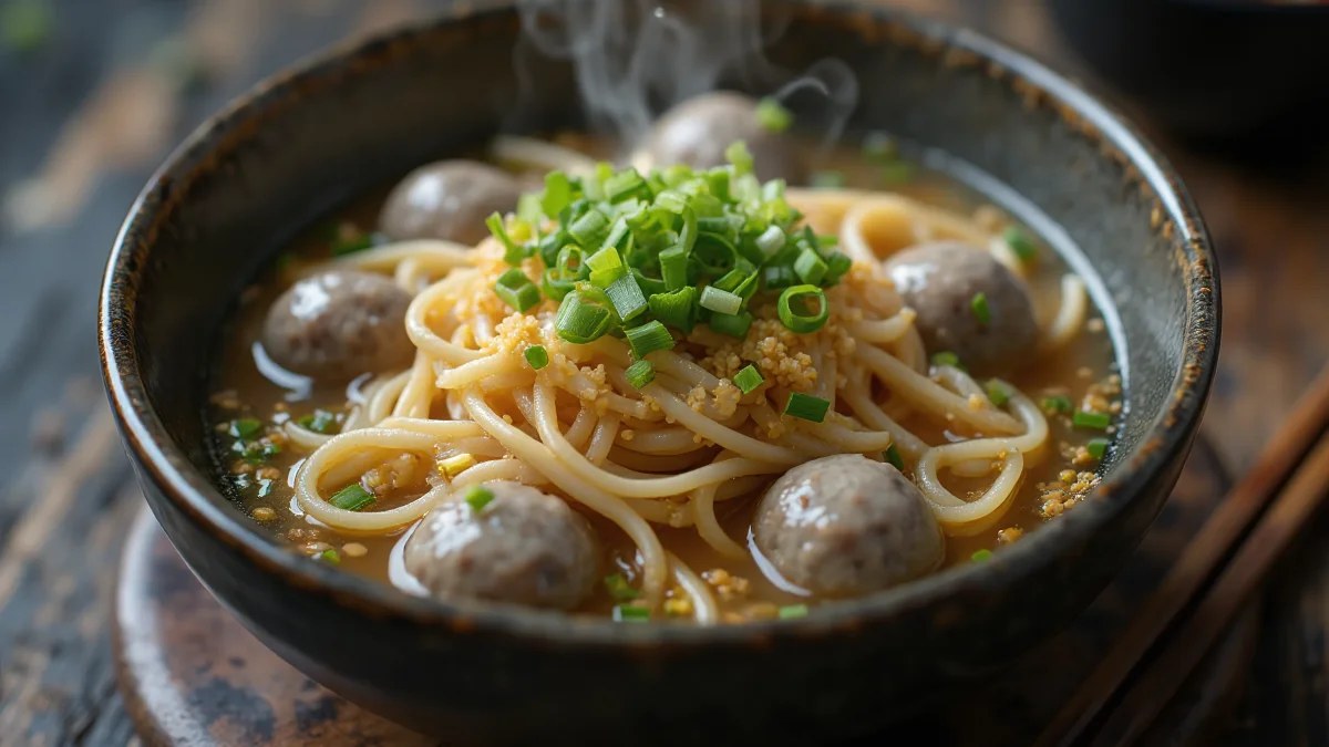 Indonesian Meatball Soup (Bakso) - Flavelo